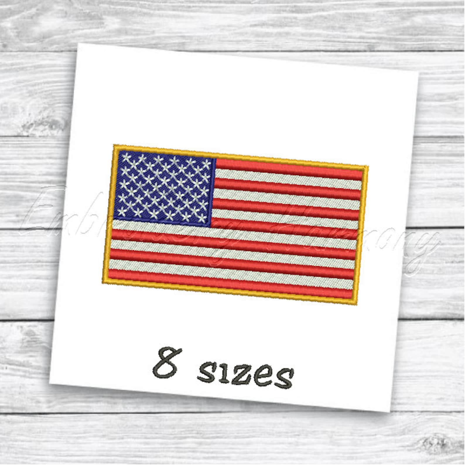 USA Flag Embroidery Design American Flag Embroidery Design - Etsy