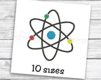 Chemistry Stuff Machine Embroidery Design Science Class - Etsy