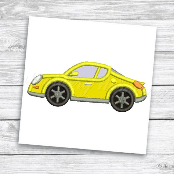Race Car Embroidery Applique Design Sports Car 4 SIZES - Etsy