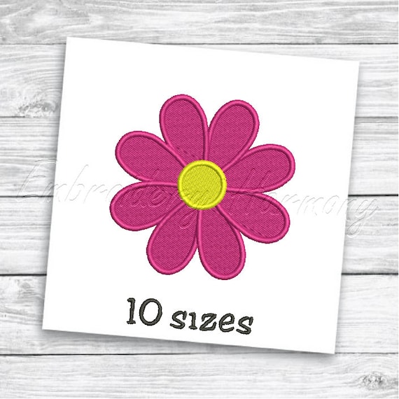 Daisy Flower Embroidery Design Flower Embroidery Design - Etsy