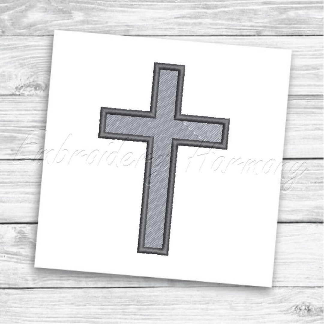 Cross Embroidery Design - 10 SIZES Machine Embroidery Digital File ...