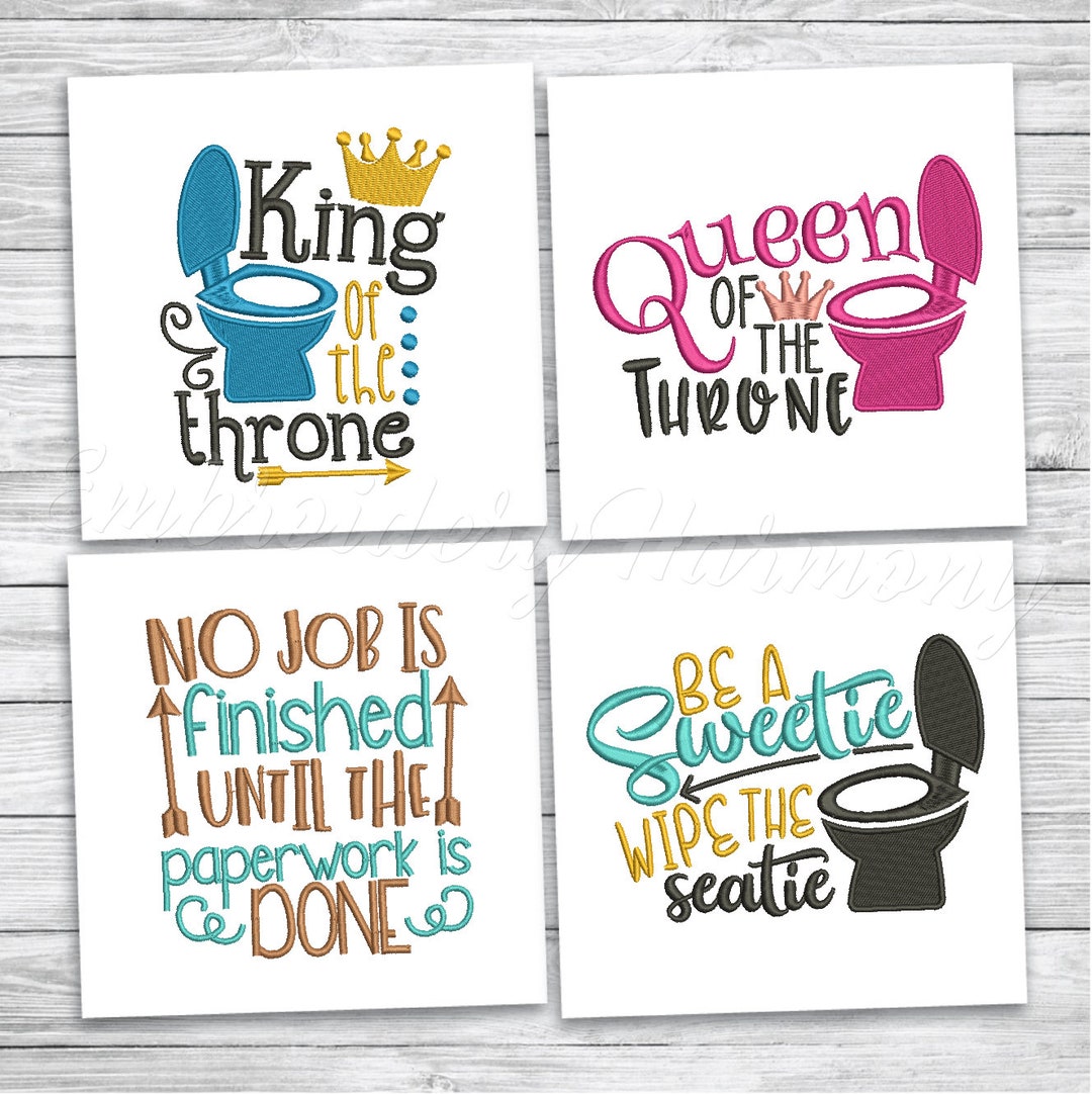 Toilet Paper Embroidery Design Set, Toilet Paper Machine Embroidery ...