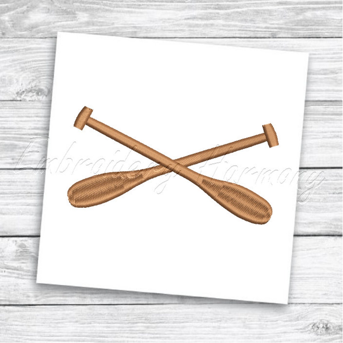 Crossed Paddles Embroidery Design - 8 SIZES Machine Embroidery File ...