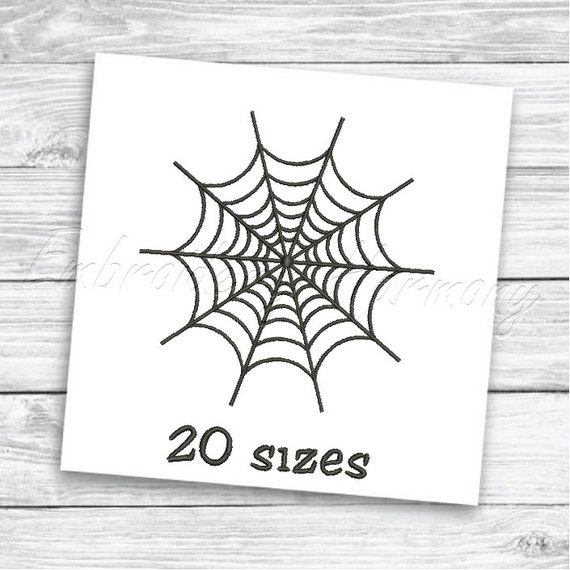 Spider Web Embroidery Design 20 SIZES Machine Embroidery - Etsy