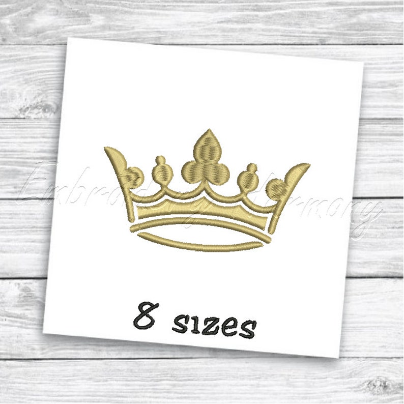 Crown Embroidery Design Two Crowns Embroidery Set Kings - Etsy