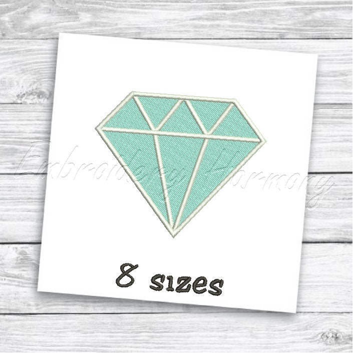 Diamond Embroidery Design 8 SIZES Machine Embroidery File | Etsy