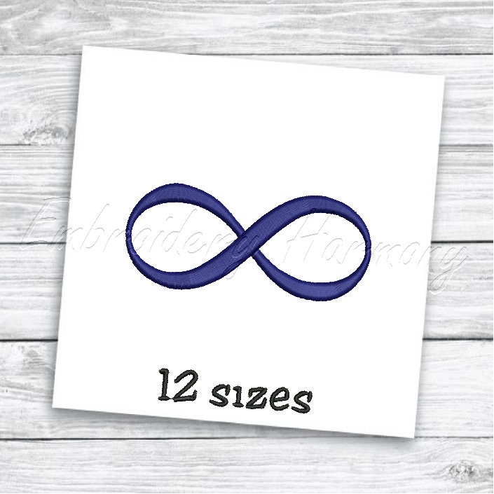 Infinity Symbol Embroidery Design - 12 SIZES Machine Embroidery File ...