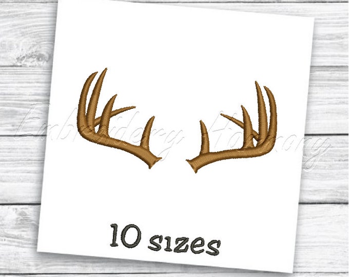 Deer Antlers Machine Embroidery Design Antlers Embroidery - Etsy