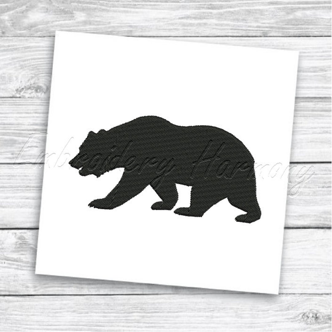 Bear Embroidery Design - 8 SIZES Machine Embroidery File - INSTANT ...
