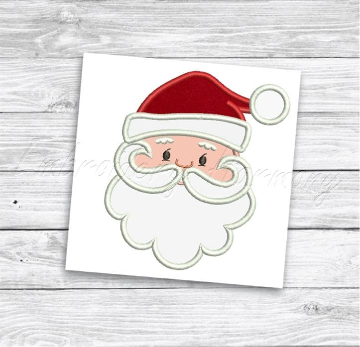 Santa Applique Design - Machine Embroidery File INSTANT DOWNLOAD - Etsy