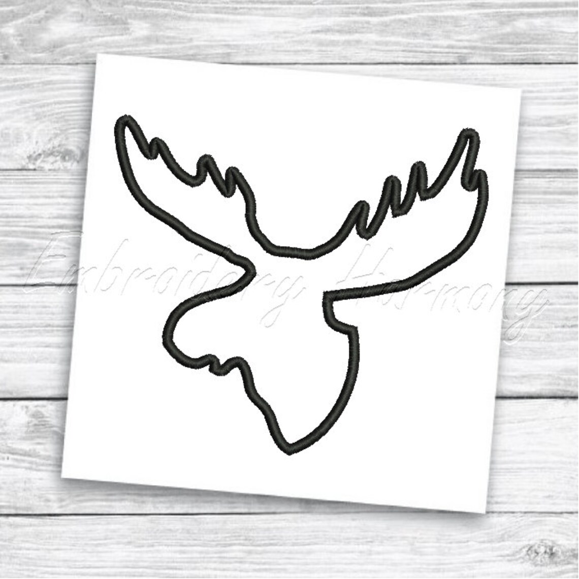 Moose Head Applique Design 10 SIZES Machine Embroidery - Etsy