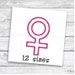 Female Symbol Applique Design - 12 SIZES Machine Embroidery File ...