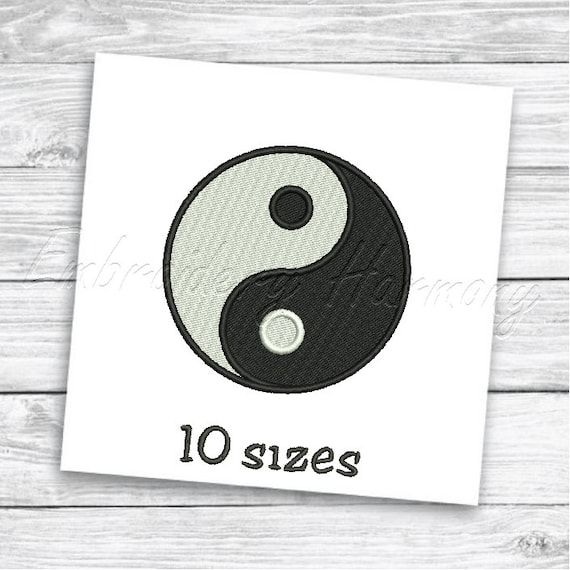 Yin Yang Embroidery Design 10 SIZES Machine Embroidery File | Etsy