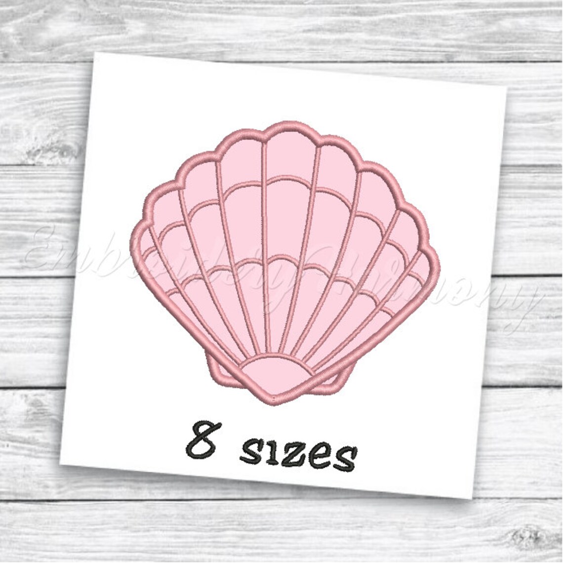 Seashell Applique Design Sea Shell Machine Embroidery - Etsy
