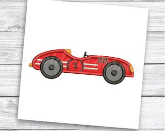 Applique Race Car - Etsy