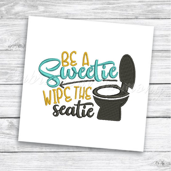 Toilet Paper Embroidery Design Set Funny Toilet Embroidery | Etsy