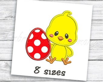 Easter Egg Chick Machine Embroidery Applique Design - Etsy