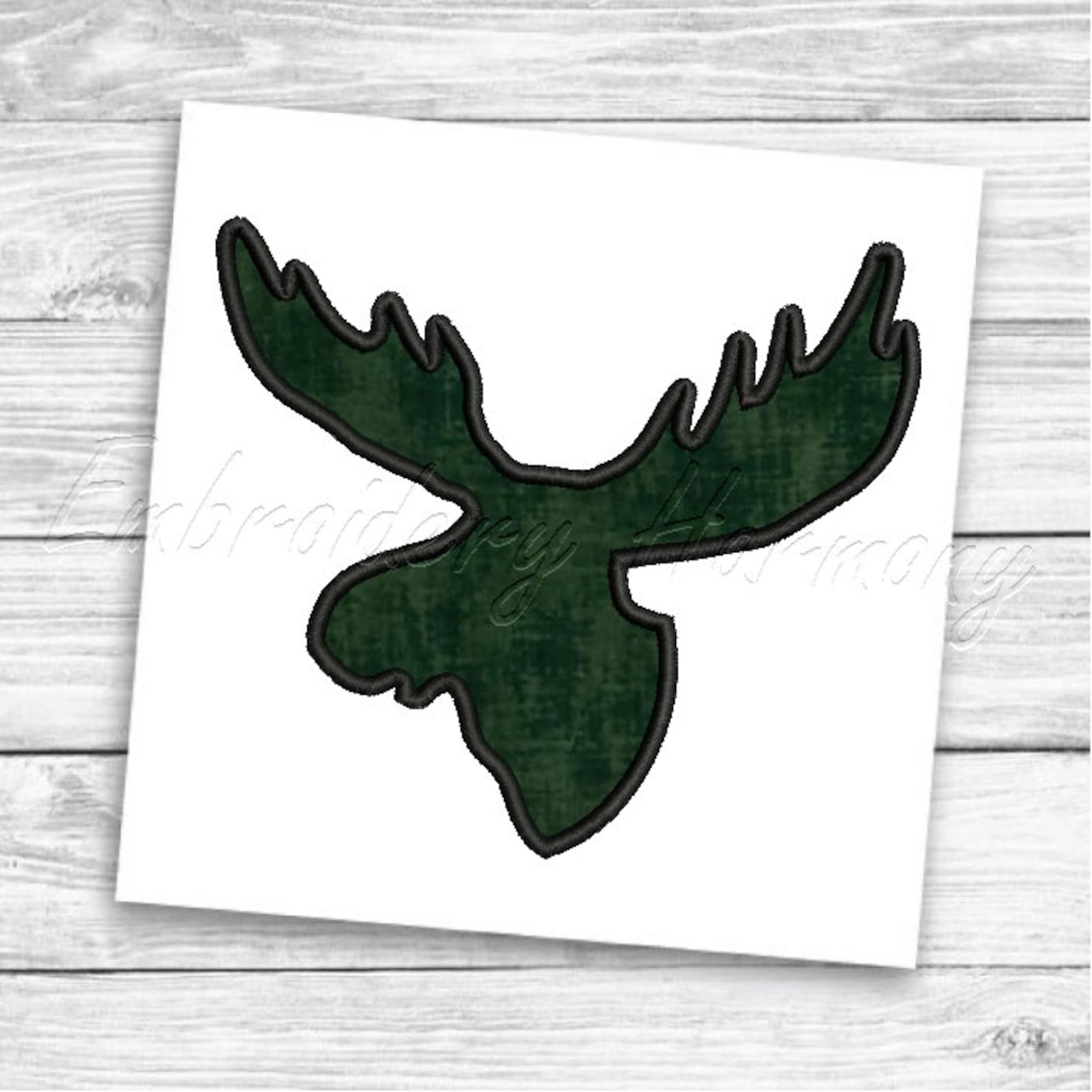 Moose Head Applique Design 10 SIZES Machine Embroidery - Etsy