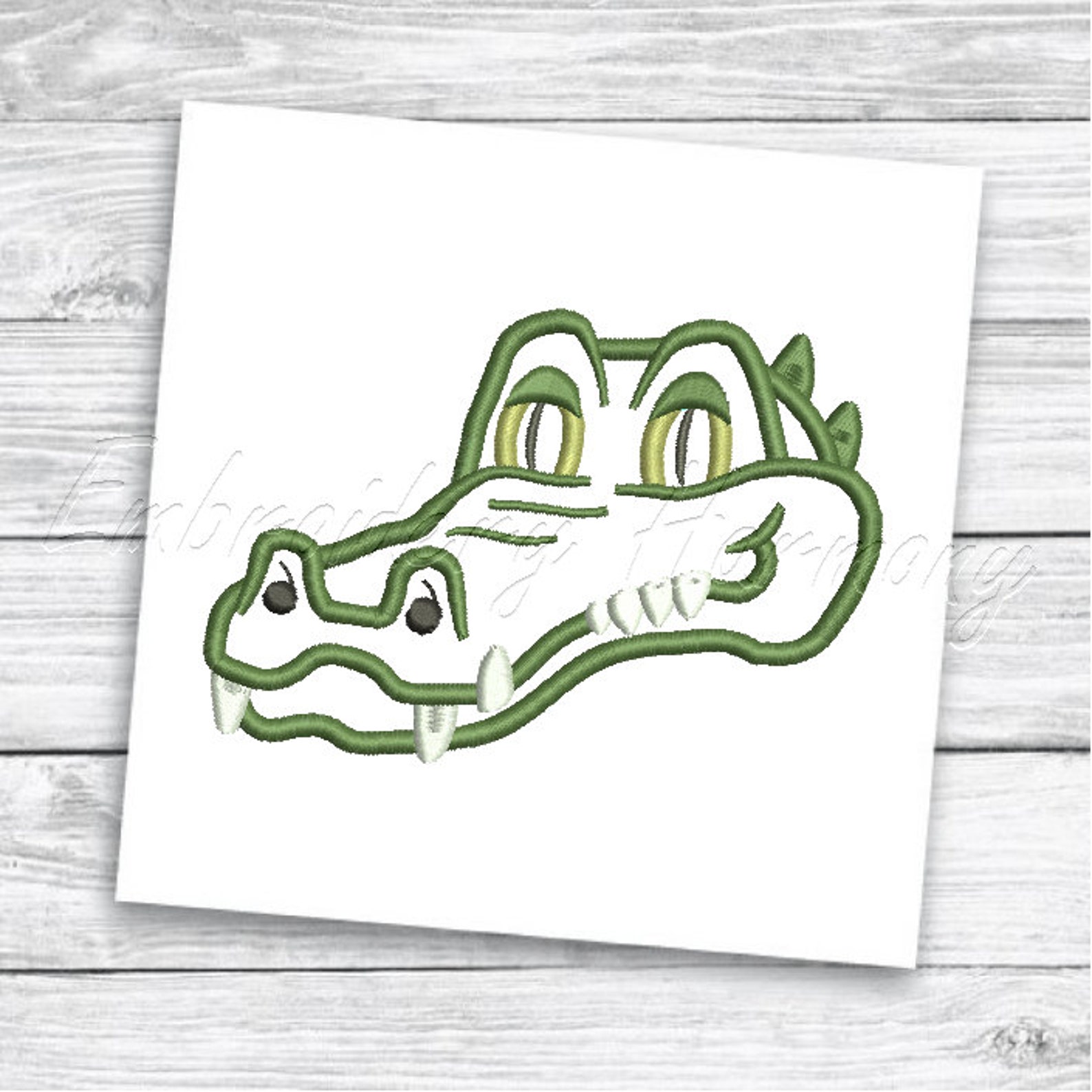 Alligator Applique Embroidery Design 8 SIZES Machine | Etsy