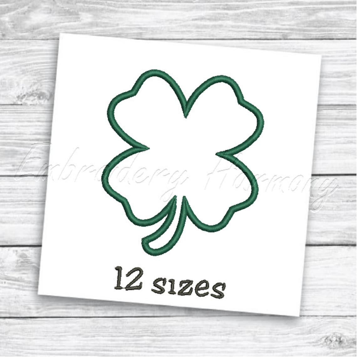 Four Leaf Clover Applique Design 12 SIZES Machine Embroidery | Etsy