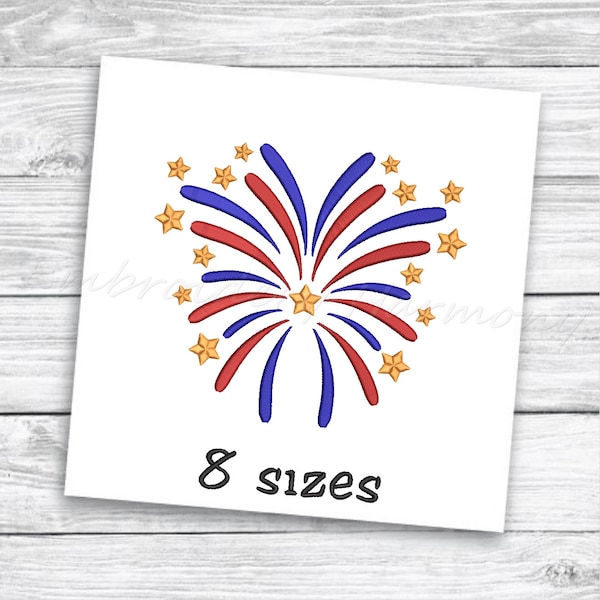 Fireworks Embroidery - Etsy