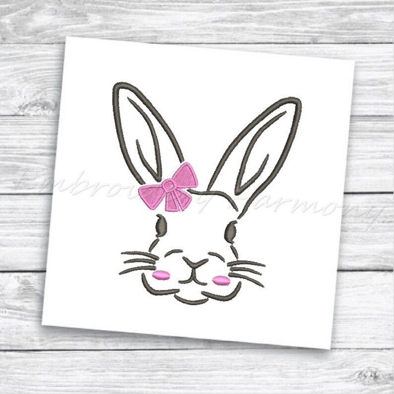 Easter Bunny Embroidery Design Rabbit Embroidery Design - Etsy