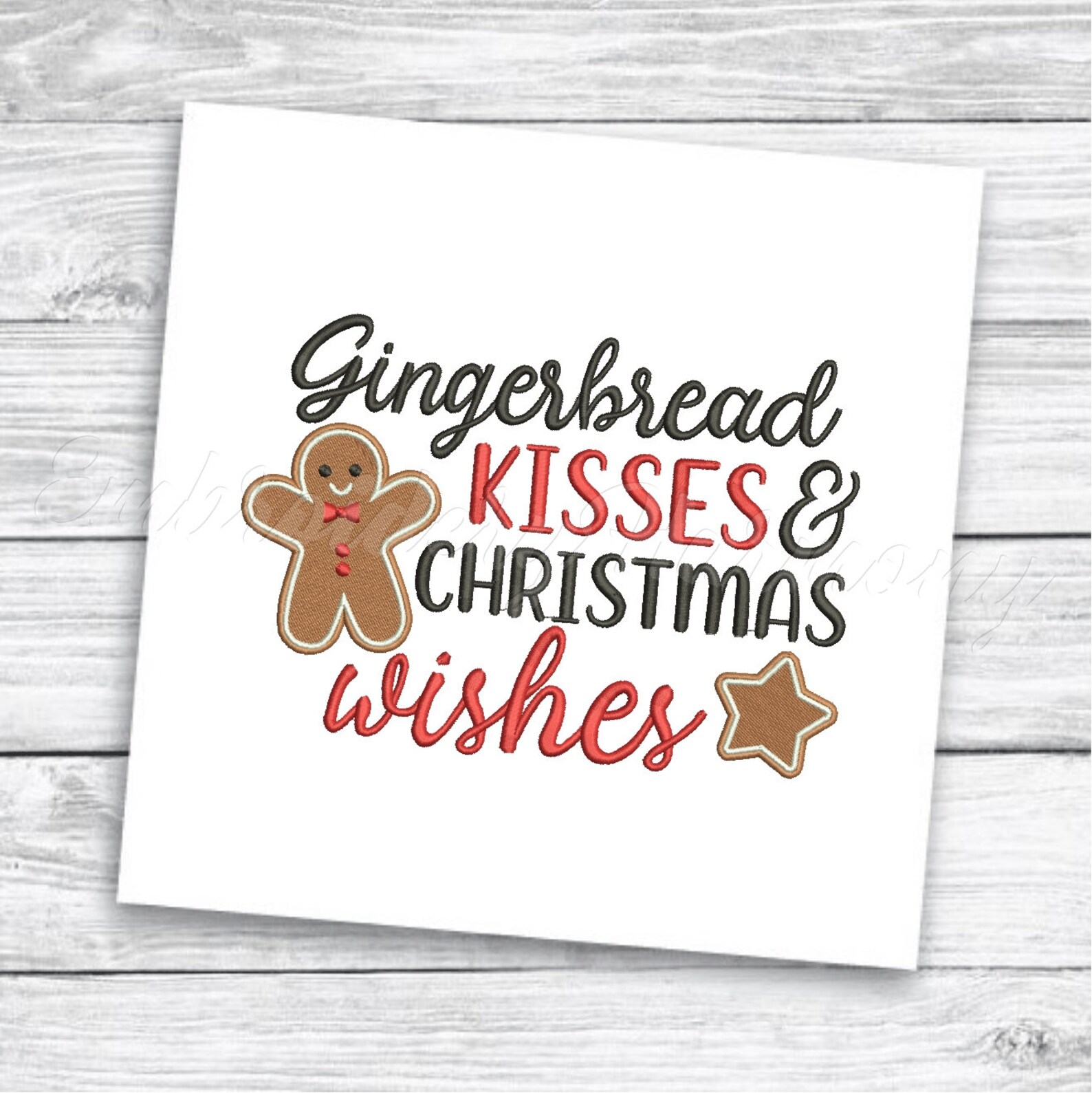 Christmas Gingerbread Quotes Embroidery Design, Funny Christmas Baking ...