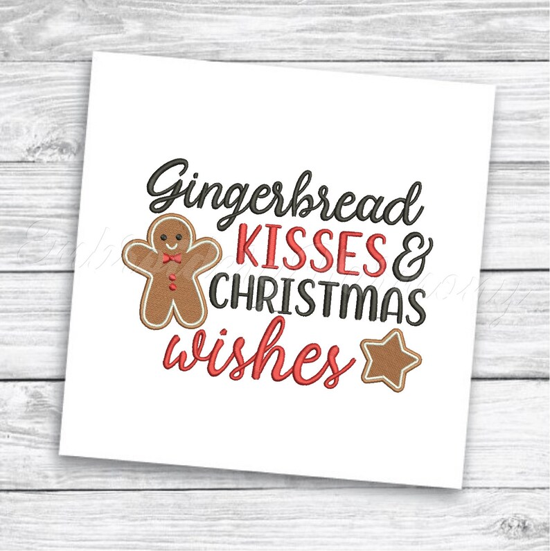 Christmas Gingerbread Quotes Embroidery Design, Funny Christmas Baking ...