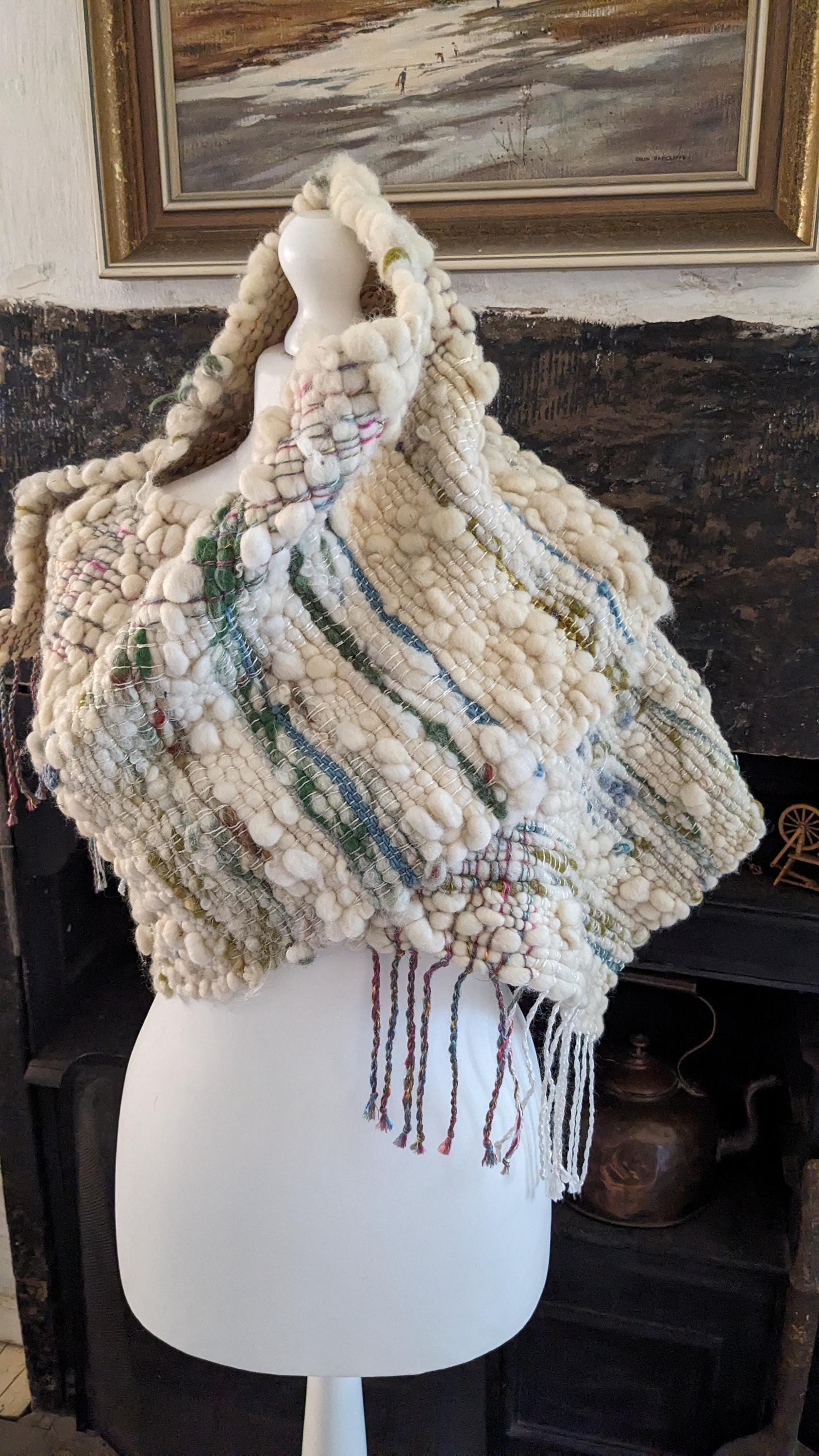 Handwoven Wrap, Pure Wool Scarf. - Etsy