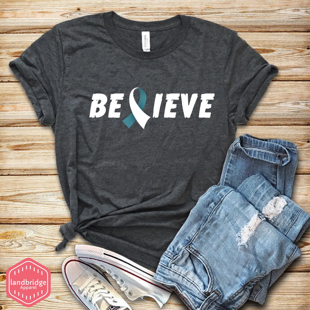 Cervical Cancer Believe Shirt, Cervical Cancer Shirt, Cervical Cancer ...