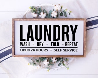Farmhouse Laundry Sign - Etsy