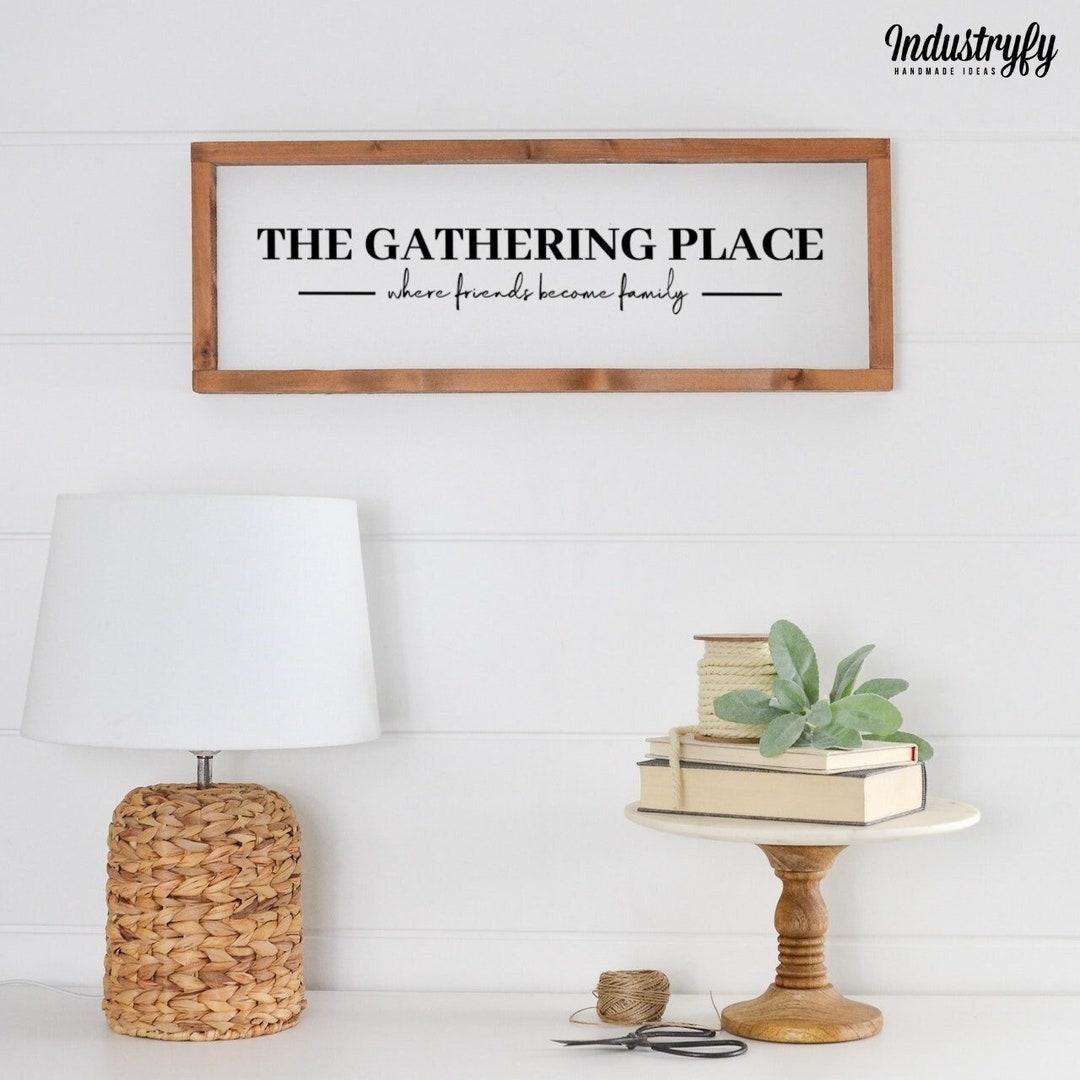 Country House Hallway Decoration Sign the Gathering Place No2 - Etsy