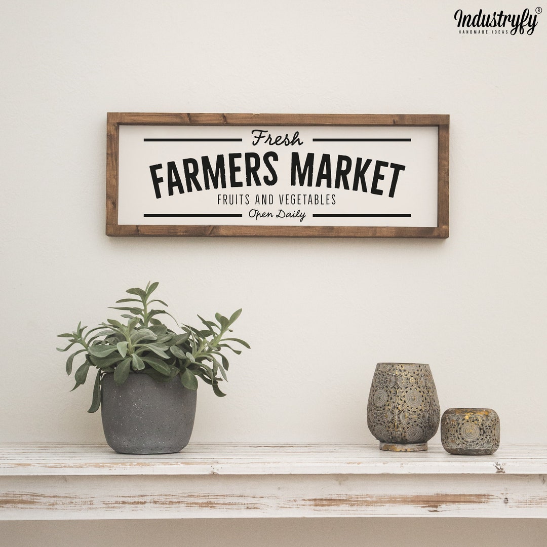 Country Kitchen Decoration Sign | Farmers Market No. 1 - Etsy