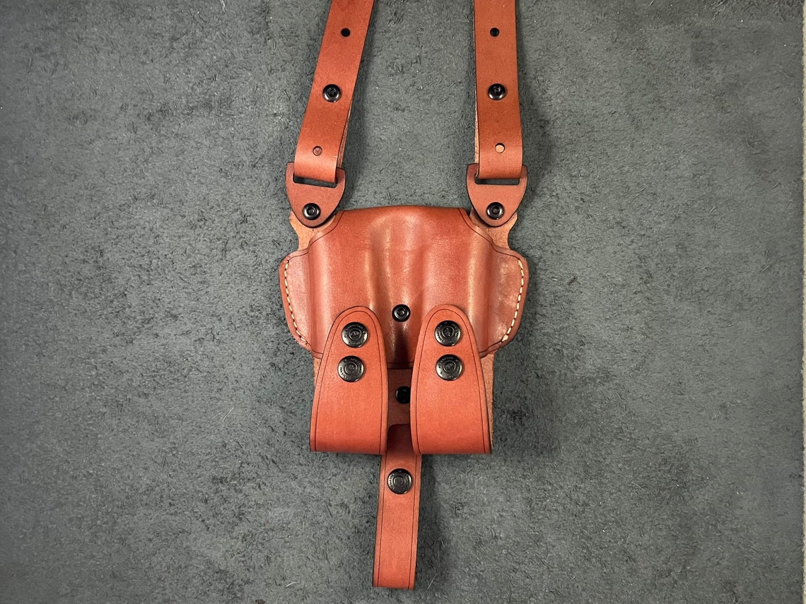 New Armadillo Holsters Tan Leather Vertical Shoulder Holster for 1911 ...