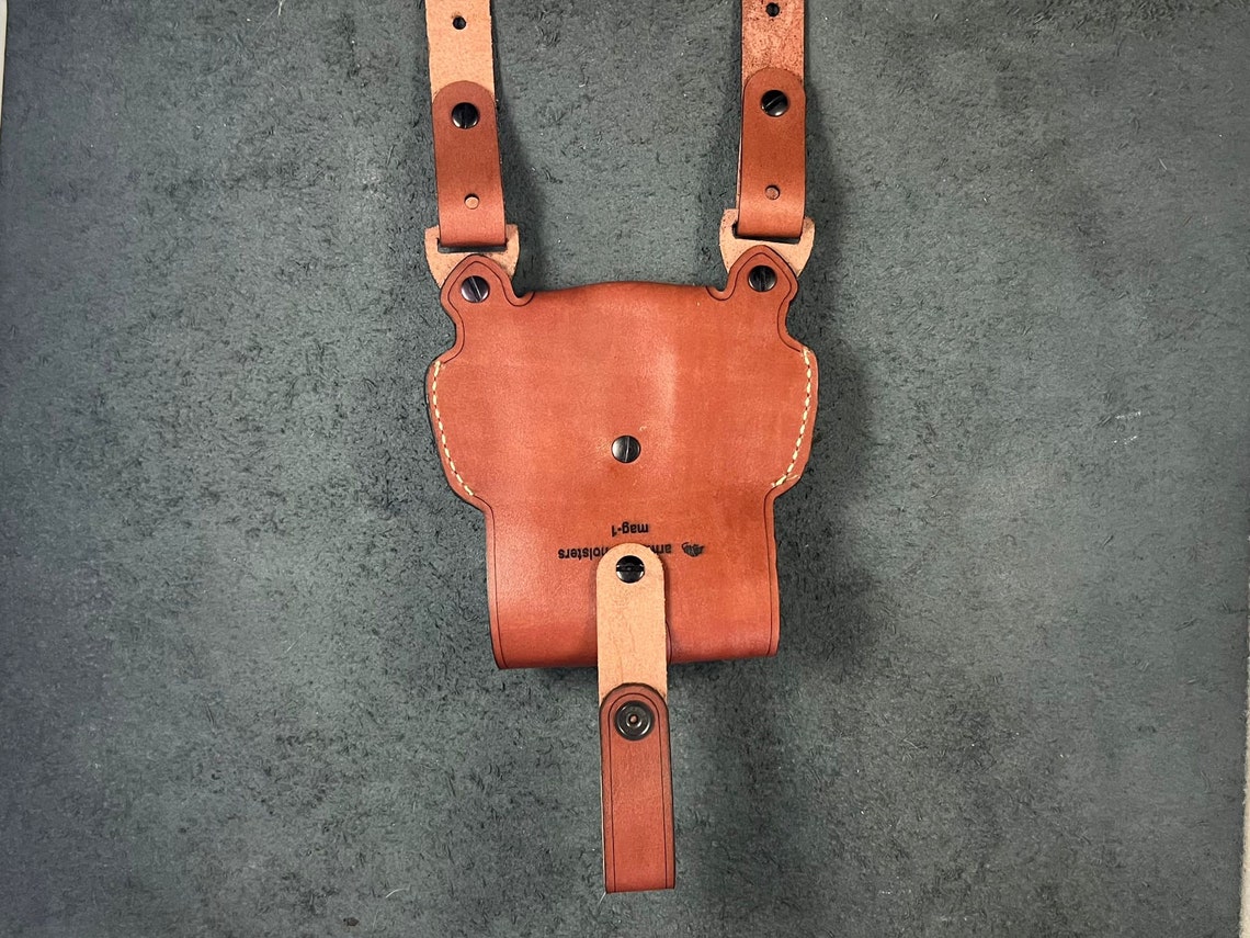New Armadillo Holsters Tan Leather Vertical Shoulder Holster for 1911 ...