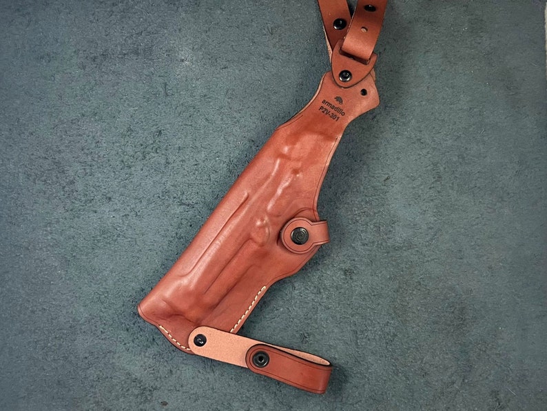 New Armadillo Holsters Tan Leather Vertical Shoulder Holster for 1911 ...