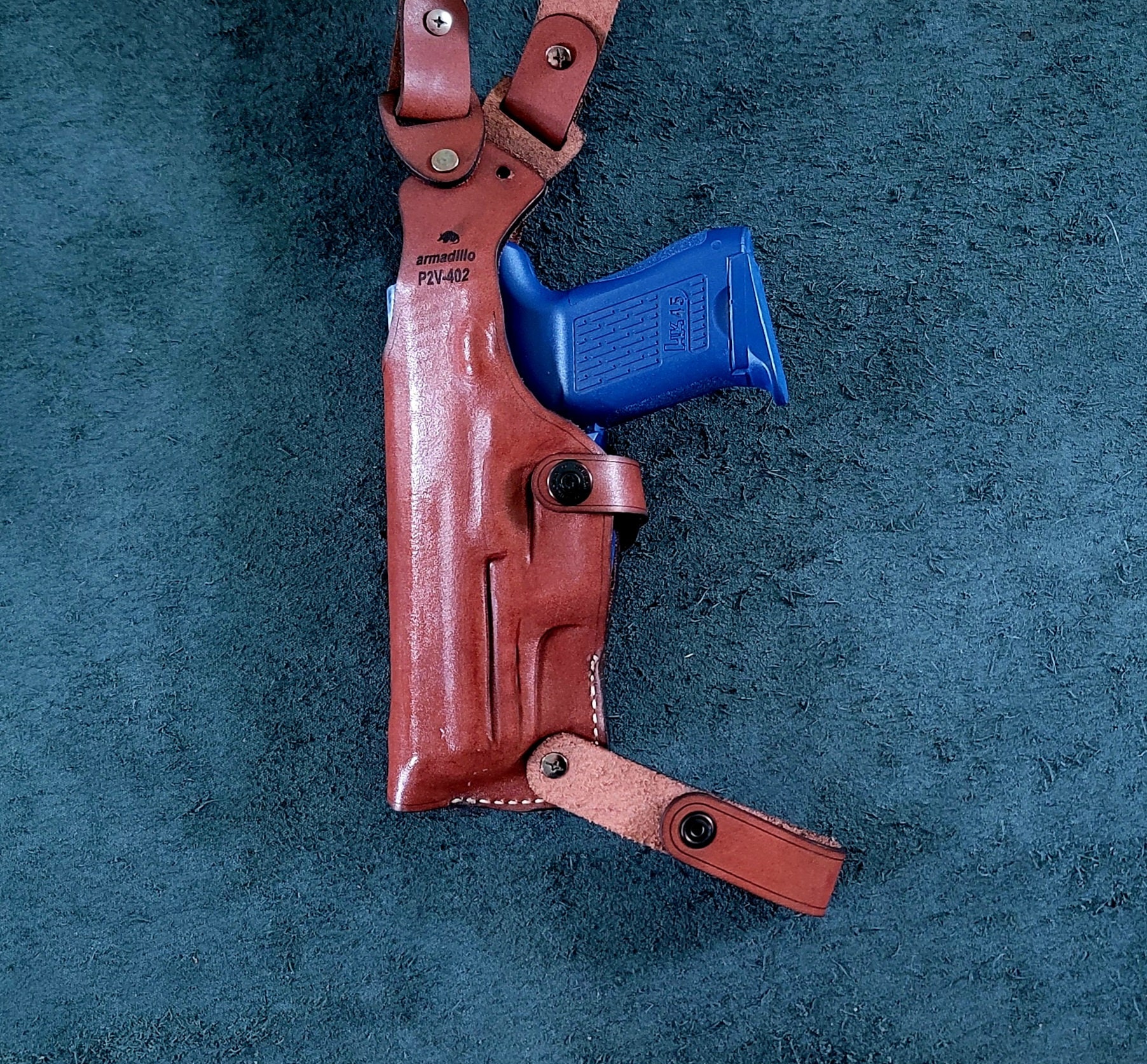 New Ambidextrous Armadillo Holsters Tan Leather Vertical Shoulder ...