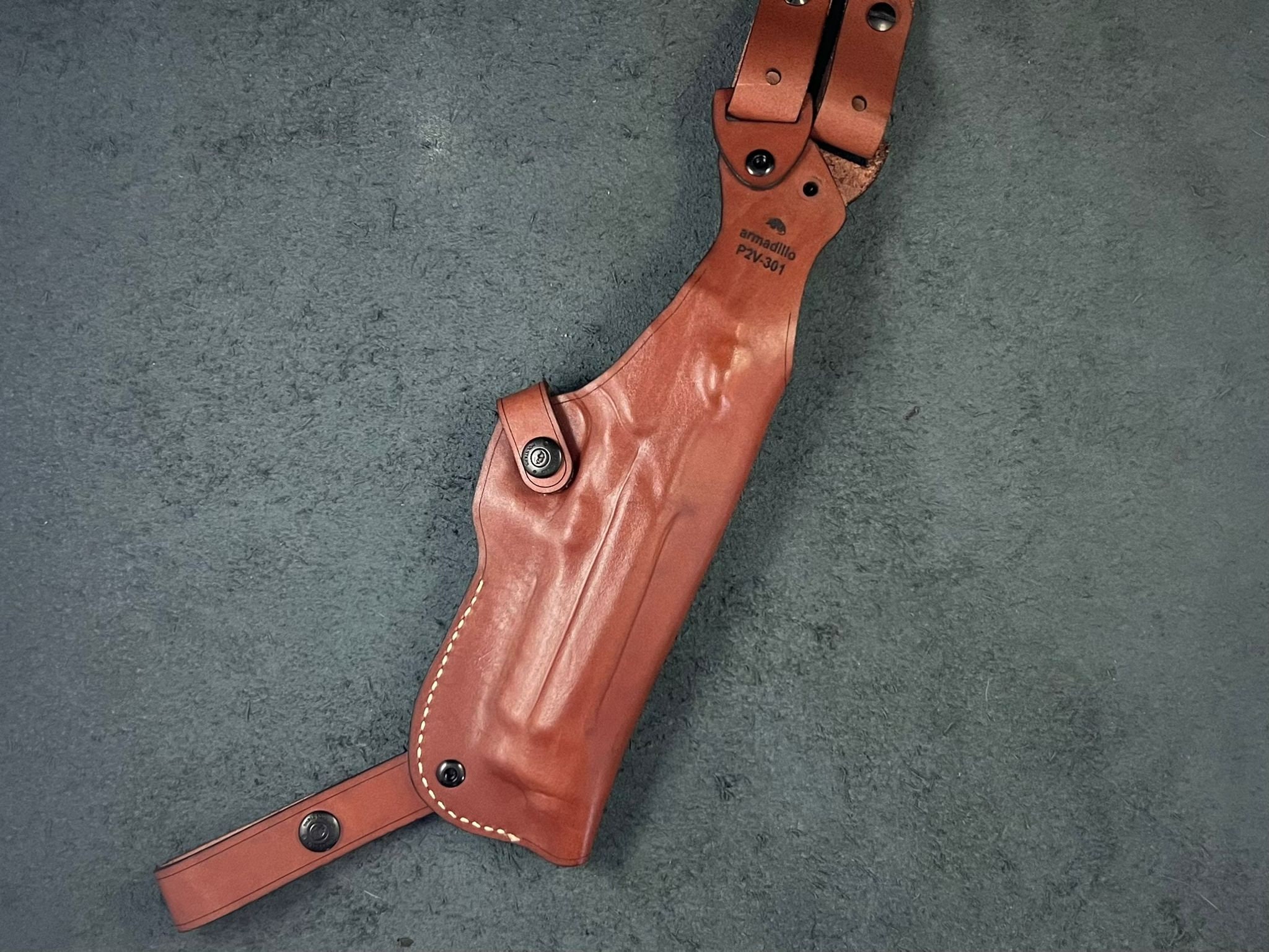 New Armadillo Holsters Tan Leather Vertical Shoulder Holster for 1911 ...