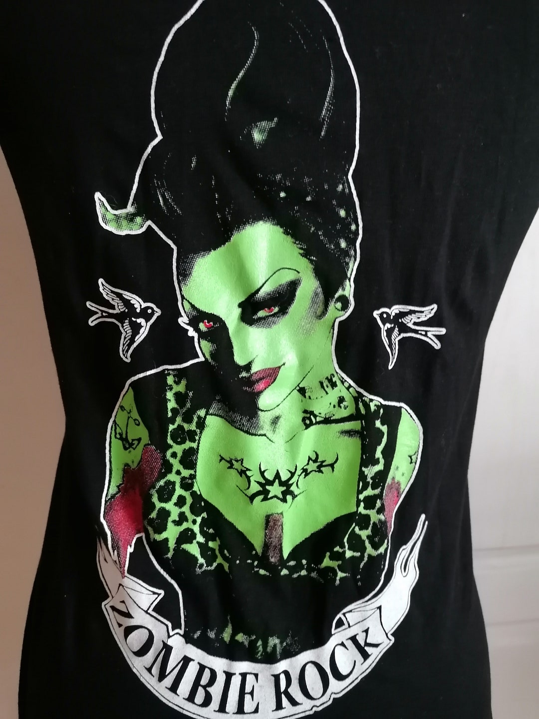 Vintage Green Zombie Girl Sleeveless Hooded Vest - Etsy