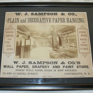 Original 1880's Photo Advertisement of W.J. Sampson Paint Store ...