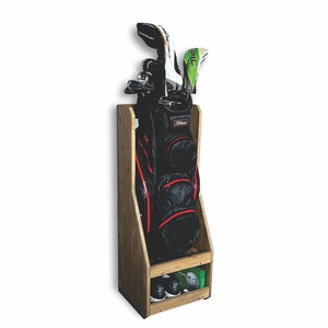Single Golf Bag Display Wooden Storage Organiser - Etsy UK