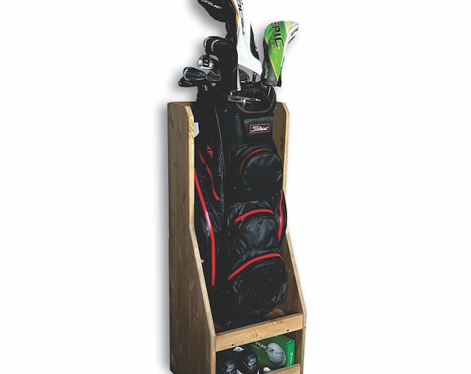 Single Golf Bag Display Wooden Storage Organiser - Etsy UK