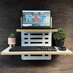 Wall Mounted Zen Desk Standing Desk Home Office Stand up Laptop and ...