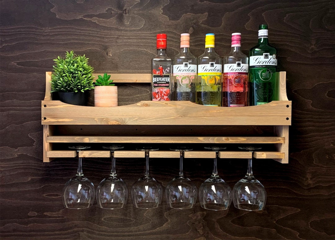Large Light Oak Rustic Wooden Gin Rack to Hold 6 Balloon - Etsy