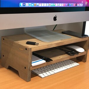 Wooden Computer Monitor Riser Stand Ideal for Any Desk at Home or at ...