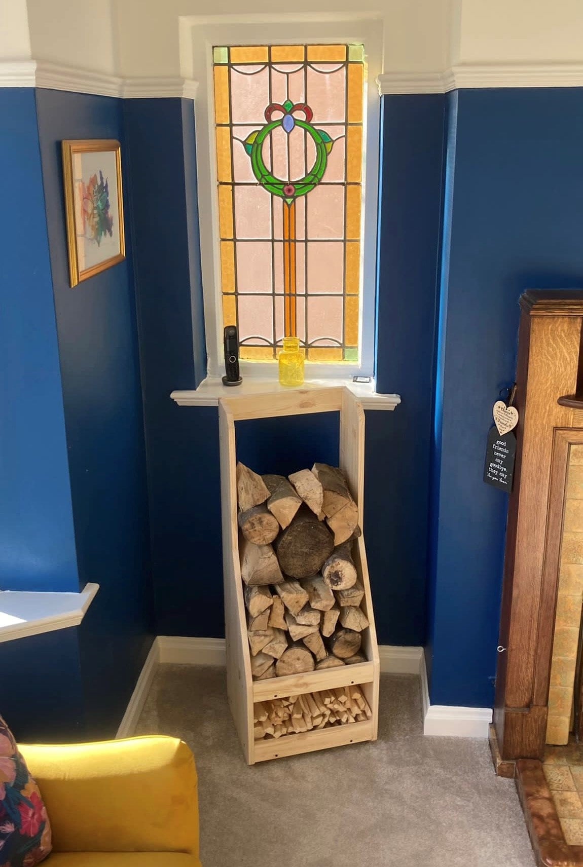 Freestanding Log Store Indoor Kindle Storage Shelf Organise - Etsy UK