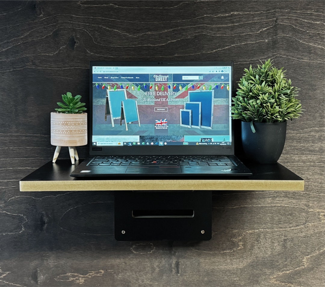 Wall Mounted Zen Desk Standing Desk Home Office Stand up Laptop and ...