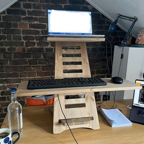 Adjustable Wood Laptop Stand Standing Desk Converter - Etsy