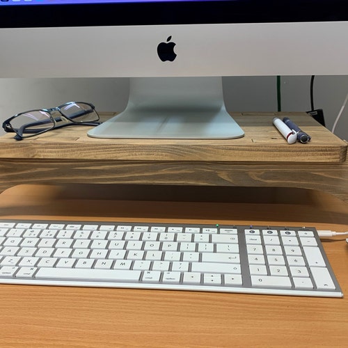 Wooden Computer Monitor Riser Stand Ideal for Any Desk at - Etsy