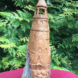 Carved Wood Lighthouse - Etsy